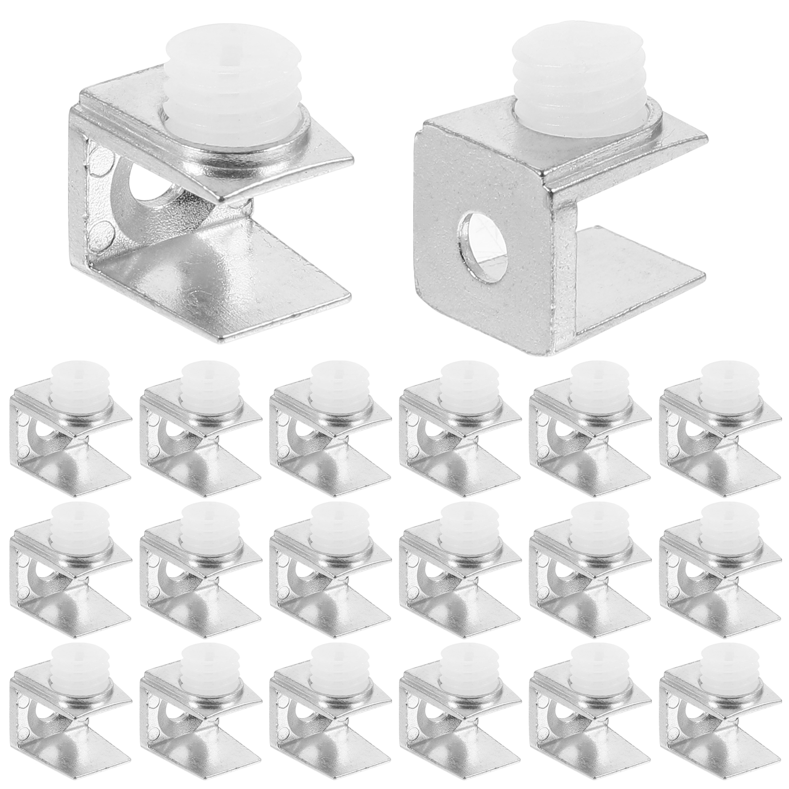 HOMEMAXS 20 Pcs Shower Glass Clamp Mirror Holder Clips Adjustable ...