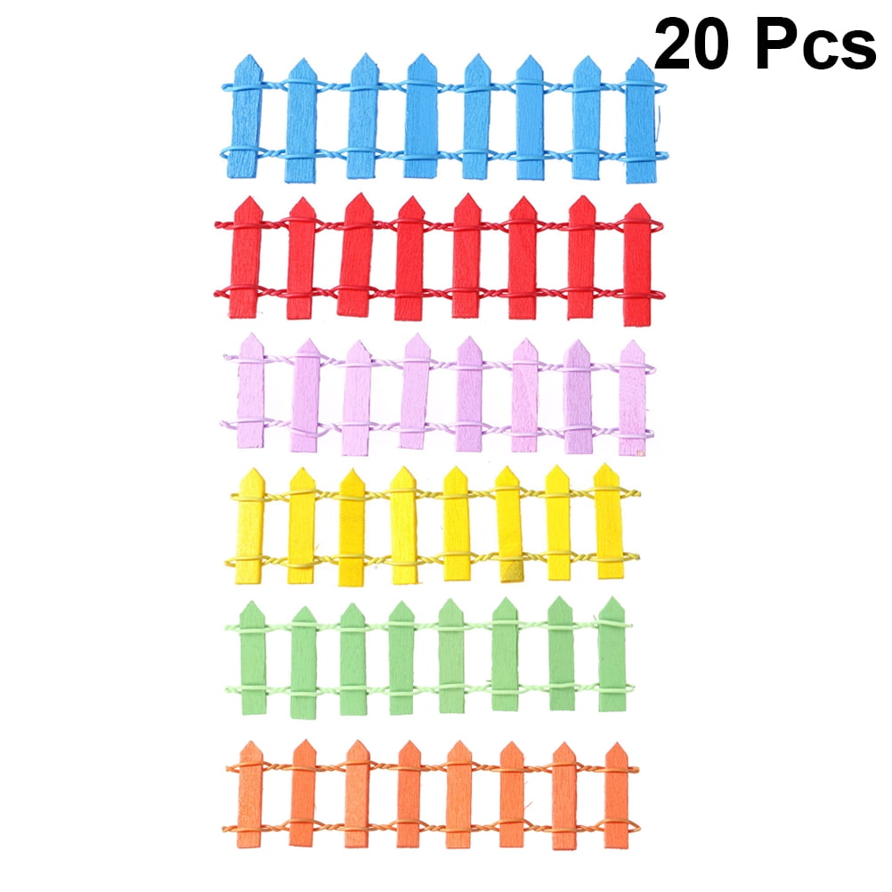 HOMEMAXS 20 Pcs 质 栅栏 Small Garden Fence Mini Picket Plant Accessories ...
