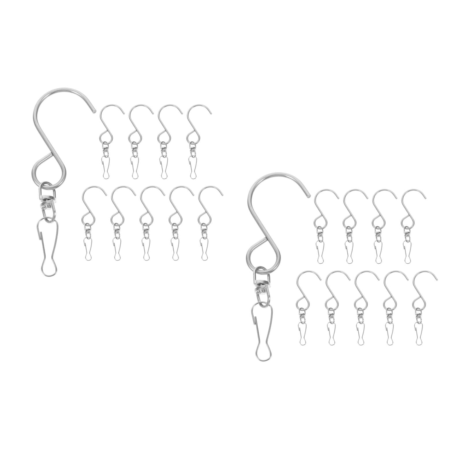 HOMEMAXS 20 Pcs Swivel S Hooks Spinning Hanger Wind Chimes Spinner ...