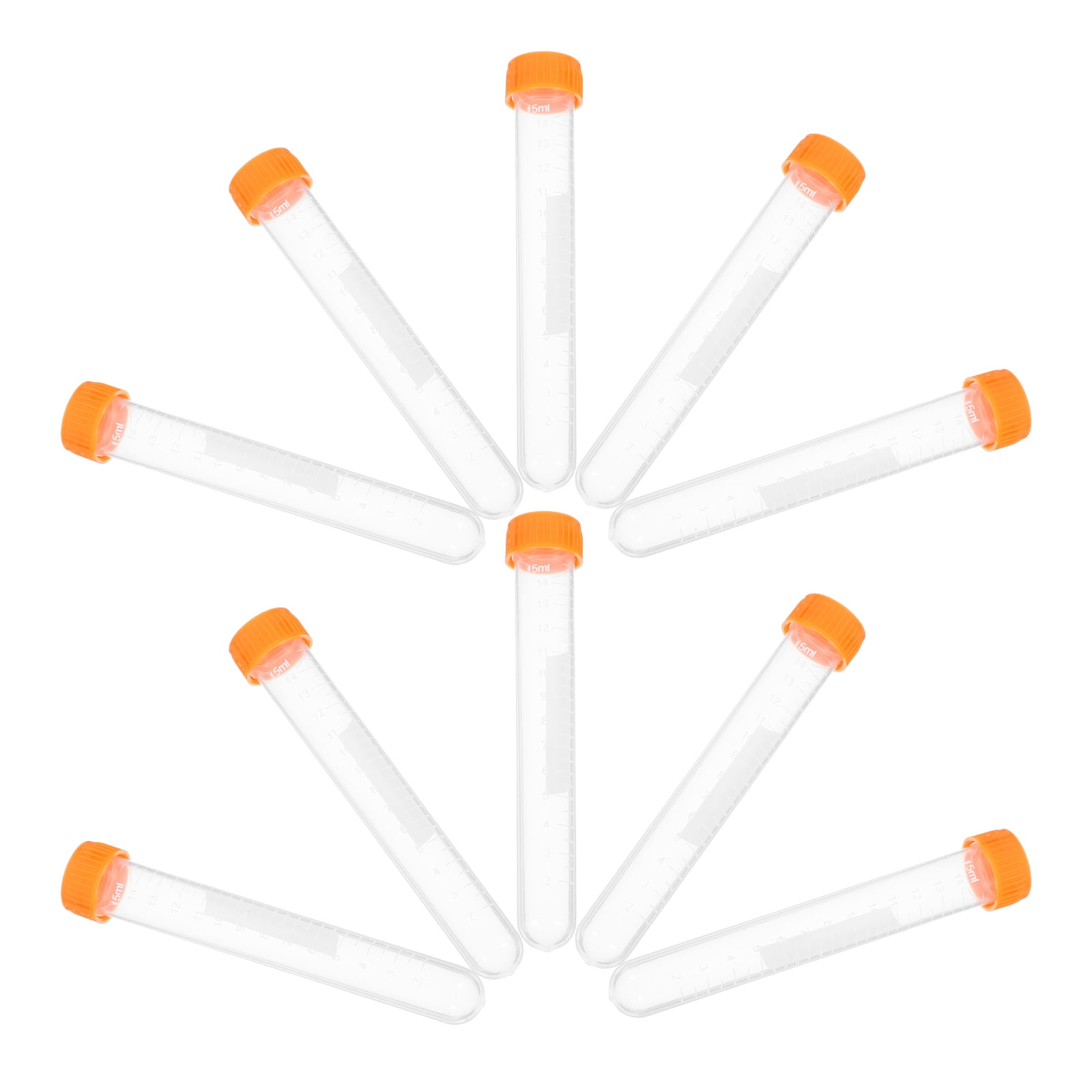 HOMEMAXS 20 Pcs Testing Tube with Lid Plastic Tubes Lids Bottle Storage ...