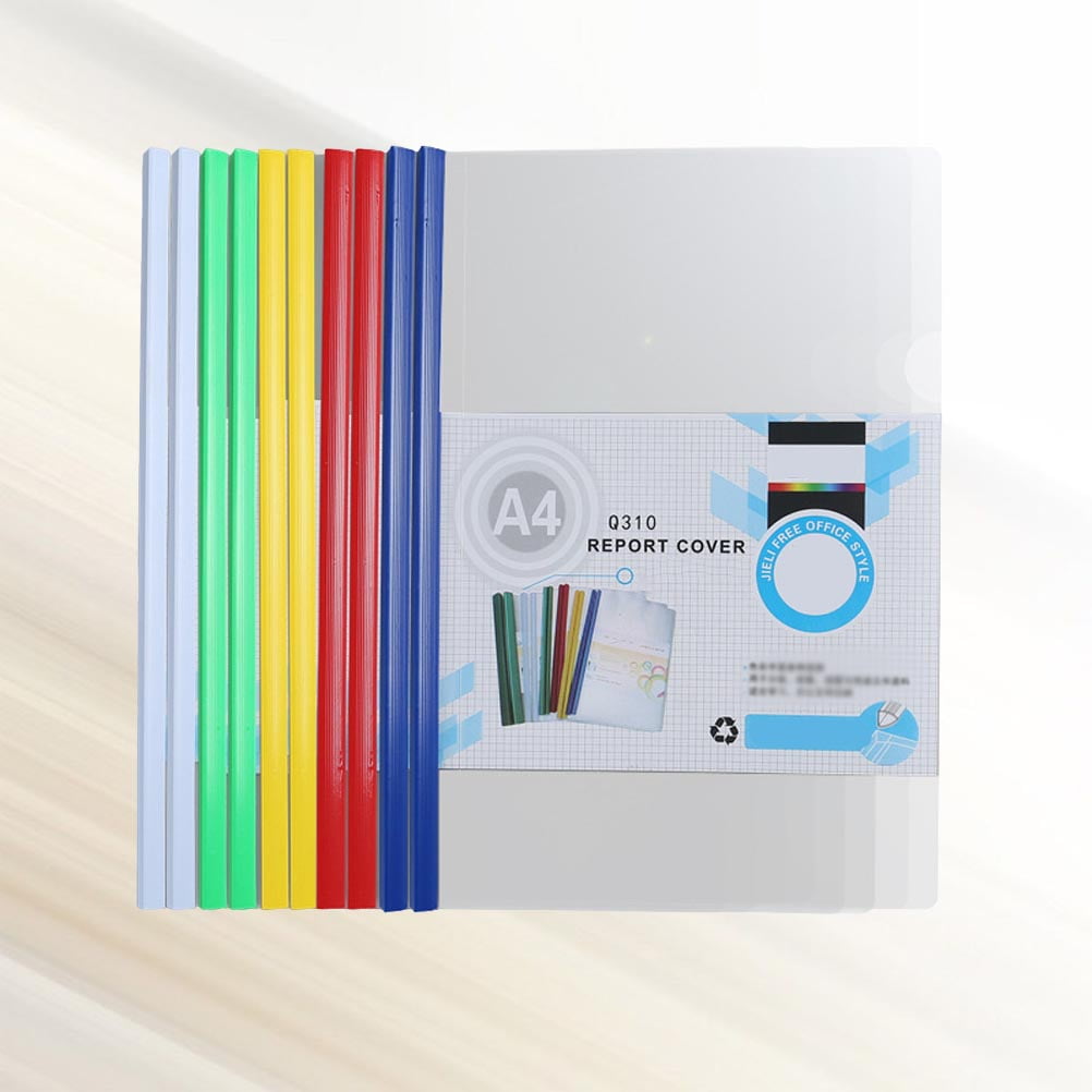 HOMEMAXS 20 Pcs Transparent Plastic Folder File Clamp for Home 31*21cm ...