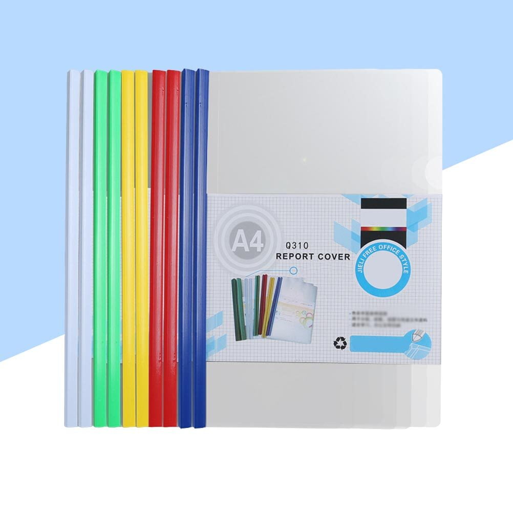 HOMEMAXS 20 Pcs Transparent Plastic Folder File Clamp for Resume ...