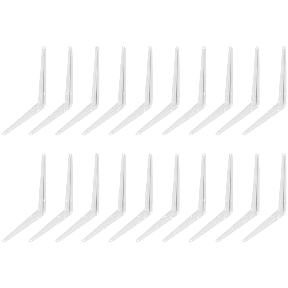 HOMEMAXS 20 Pcs White Brackets for Shelves Kitchen Shelf Bracket 10x7cm ...
