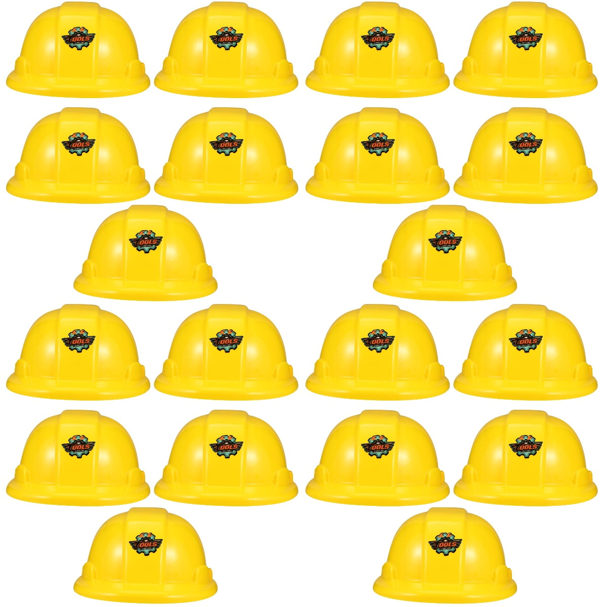 HOMEMAXS 20 Pcs Yellow Construction Hat Dress Theme Party Construction ...