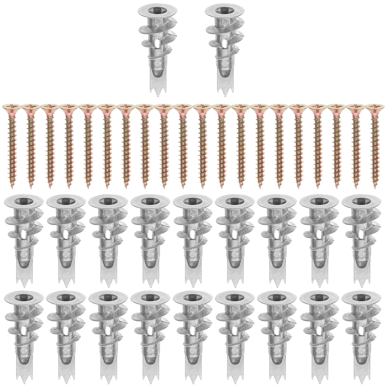 HOMEMAXS 20 Sets Anchors And Screw Set Plaster Wall Anchors Screw ...