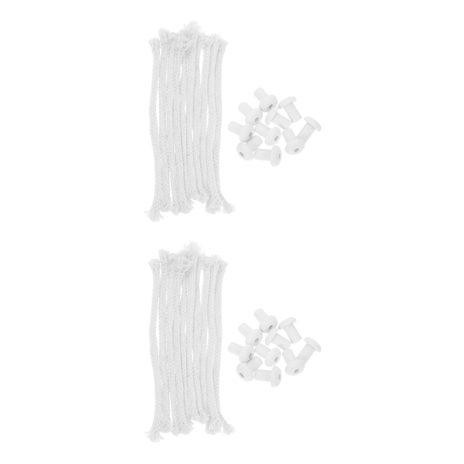 HOMEMAXS 20 Sets Candle Wicks Replacement Lamp Wicks and Holder Set ...