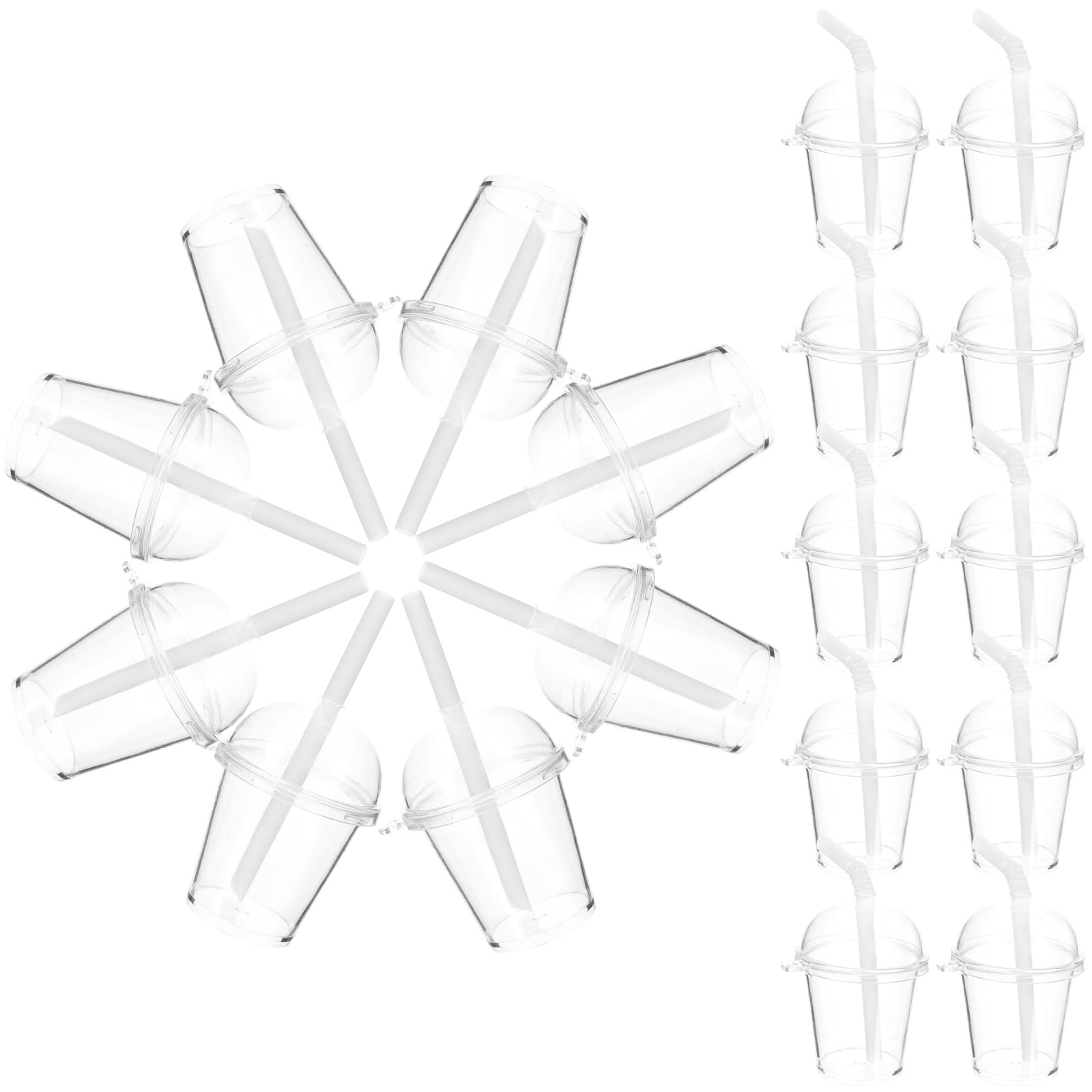 HOMEMAXS 20 Sets Simulated Wood Chaff Cup with Holes Reusable Cups ...