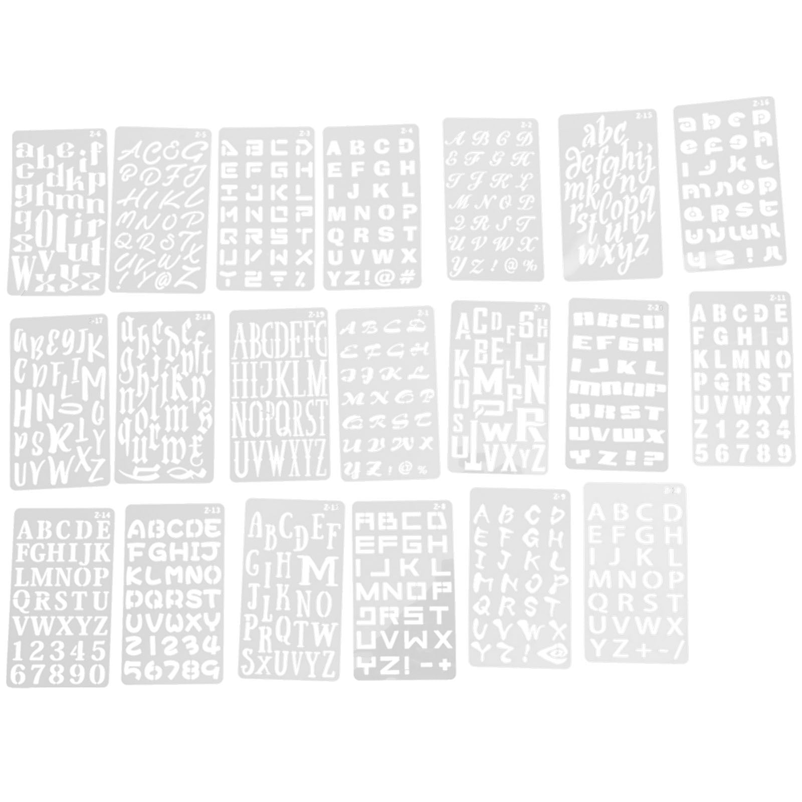 HAMPPLIES Wall Stencils Rectangular Transparent 20 Sheets 7.1x4.1in ...