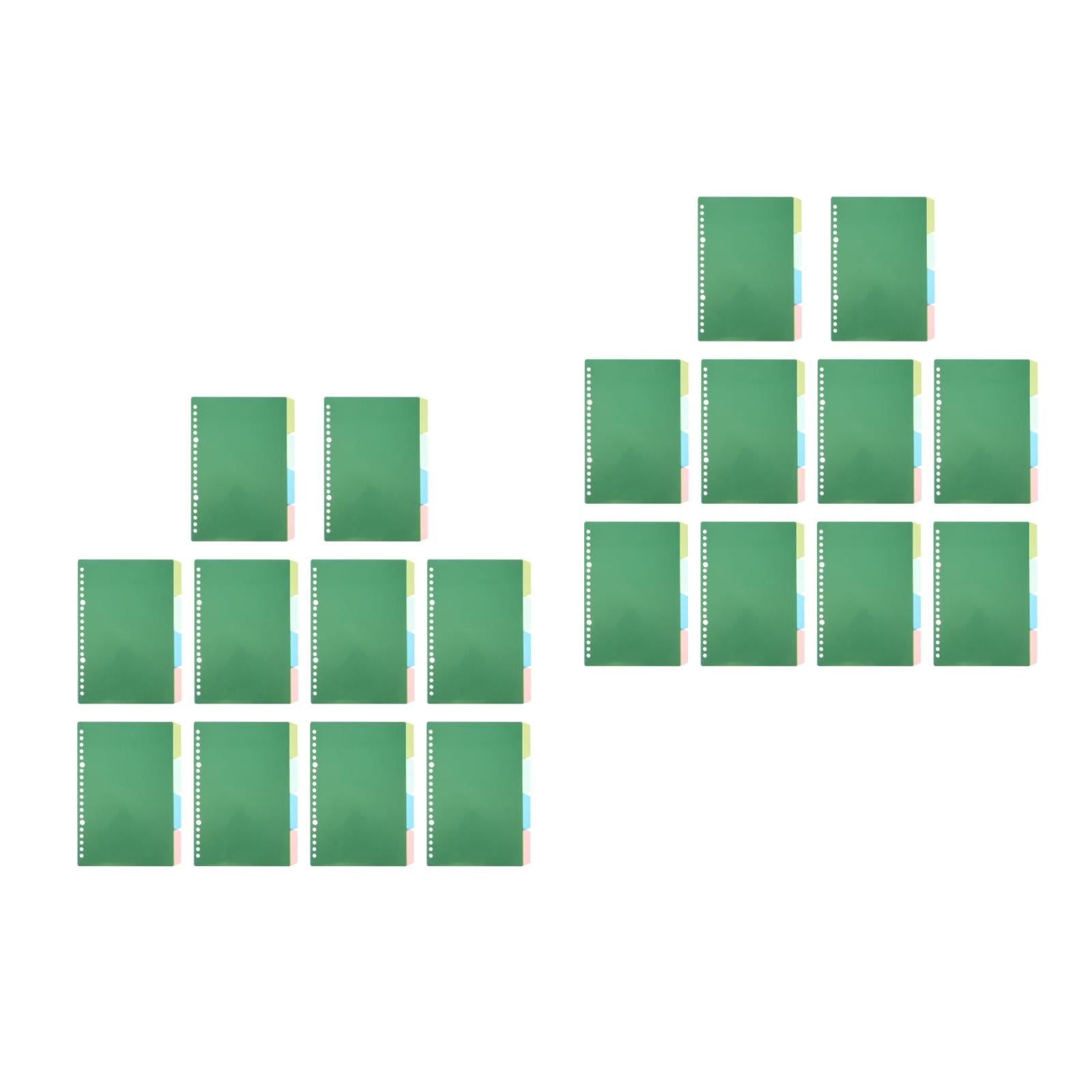 20 pcs 4- Binder Dividers Classified Lables Filler Project Sorter Pages ...