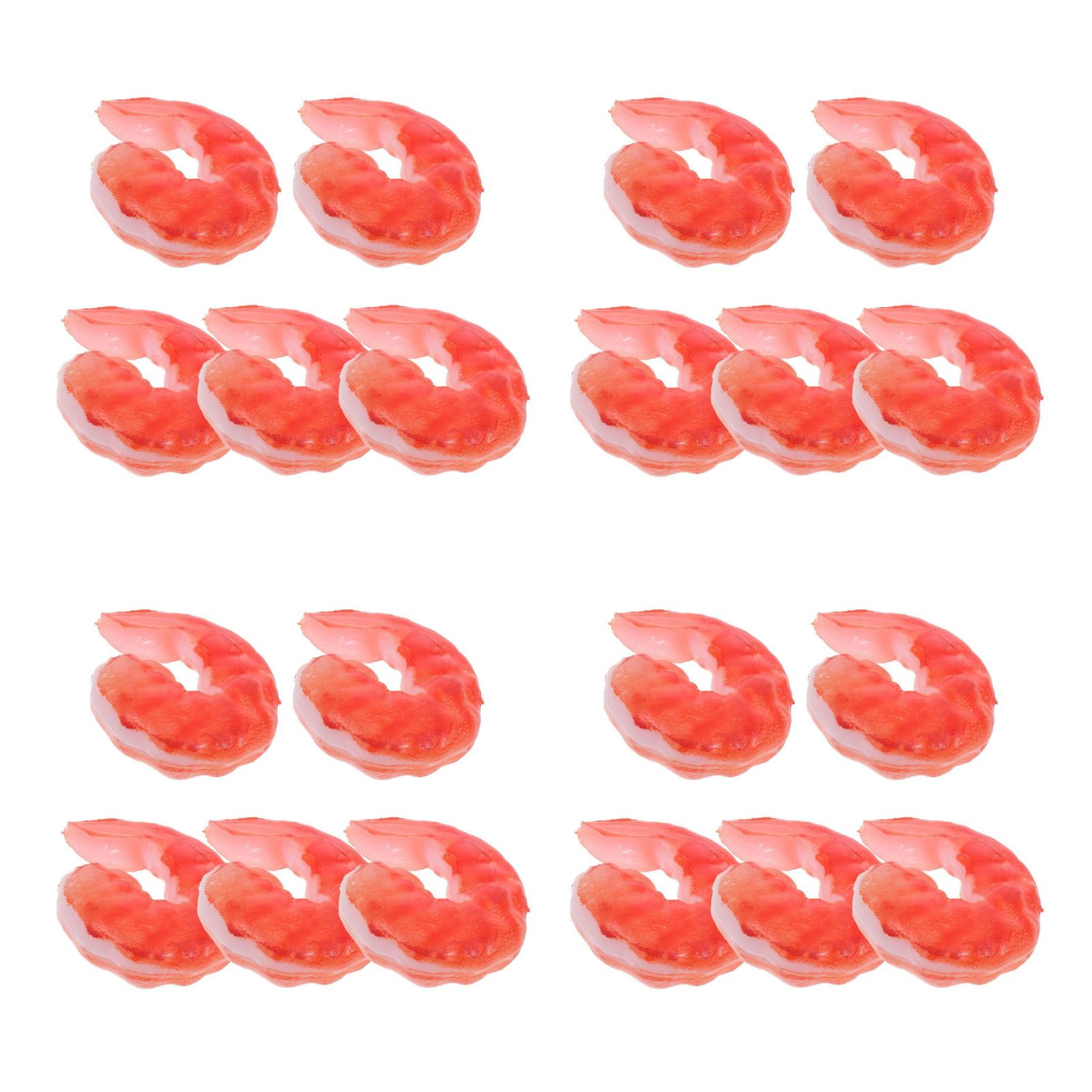 HOMEMAXS 20 pcs Artificial Shrimp Replicas Realistic Fake Shrimp Models ...