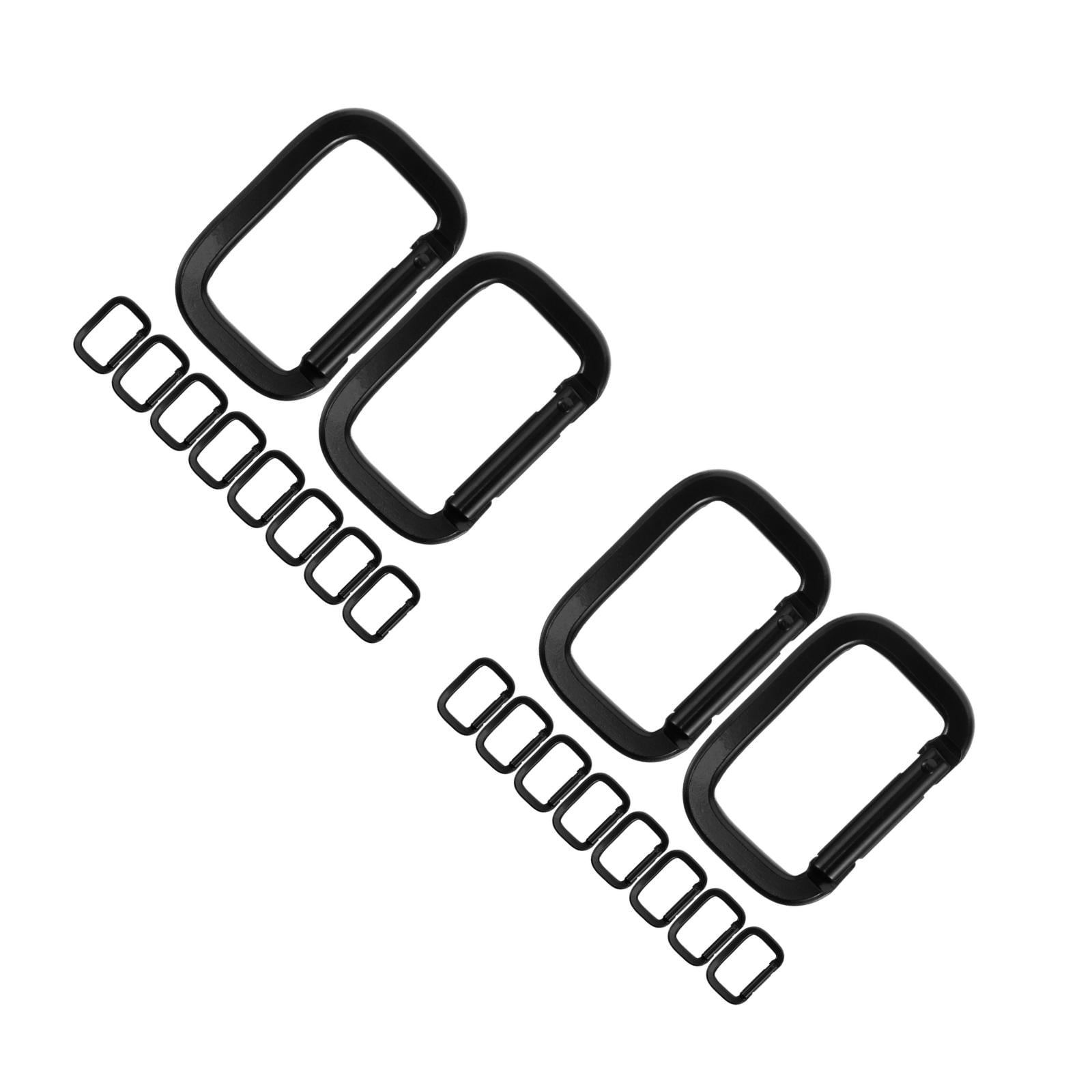 HOMEMAXS 20 pcs Carabiner Clips D-Shape Buckle For Keychain Camping ...