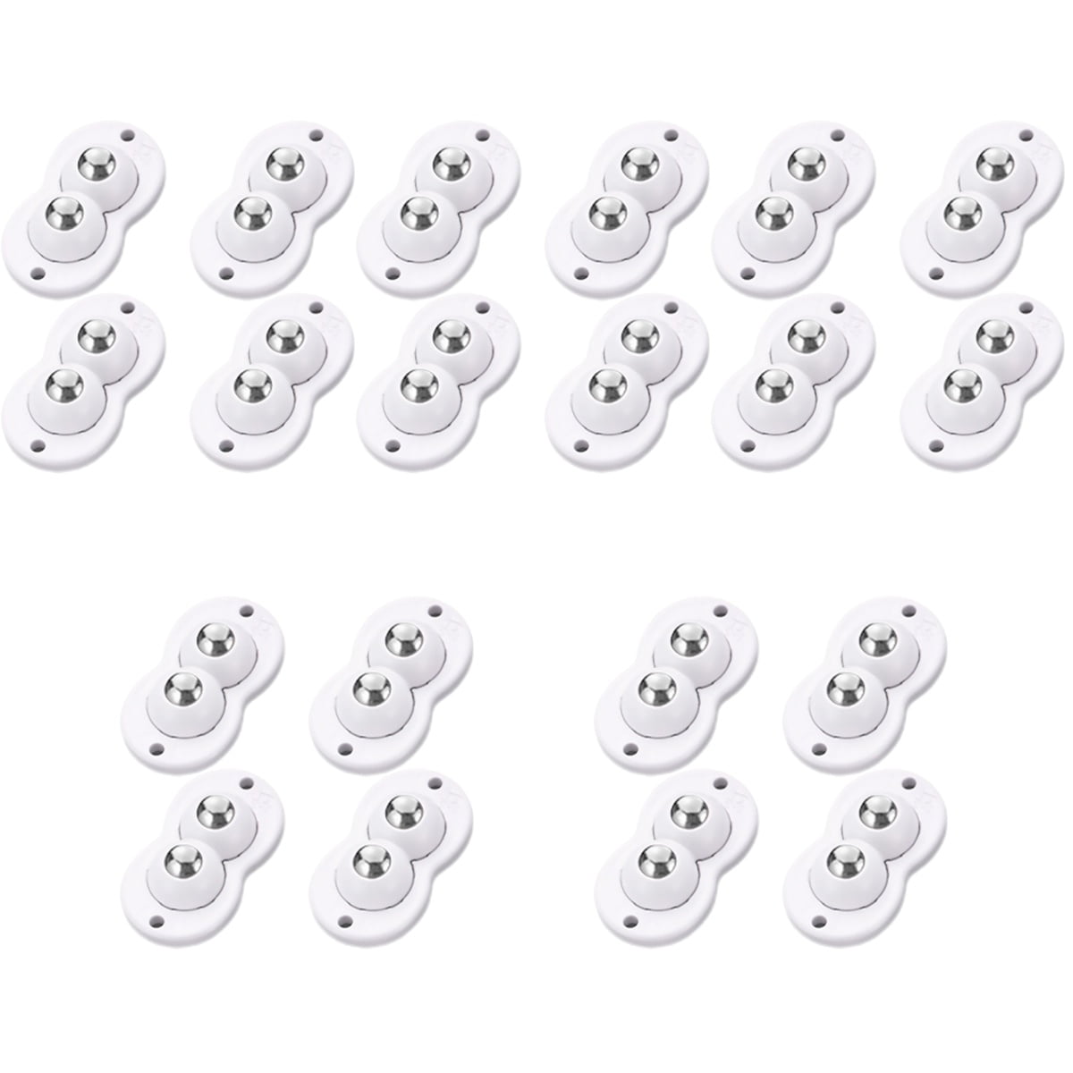 HOMEMAXS 20 pcs Caster Wheel Double Wheels Sticky Casters Wheel Stick ...