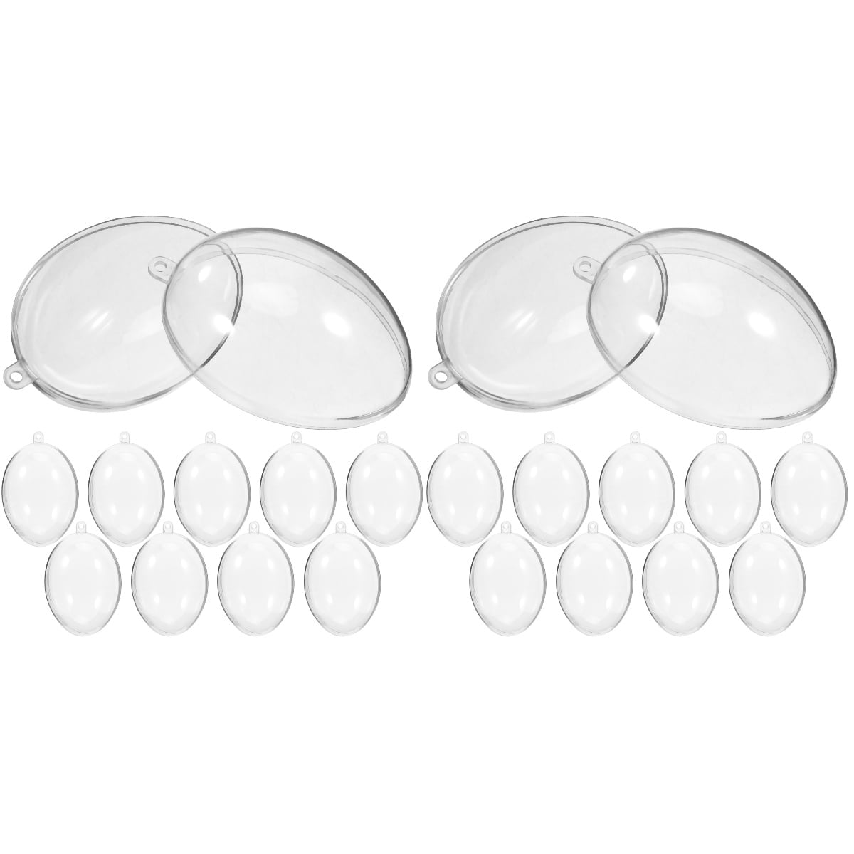 HOMEMAXS 20 pcs Clear Fillable Balls Xmas Tree DIY Ball Pendants ...