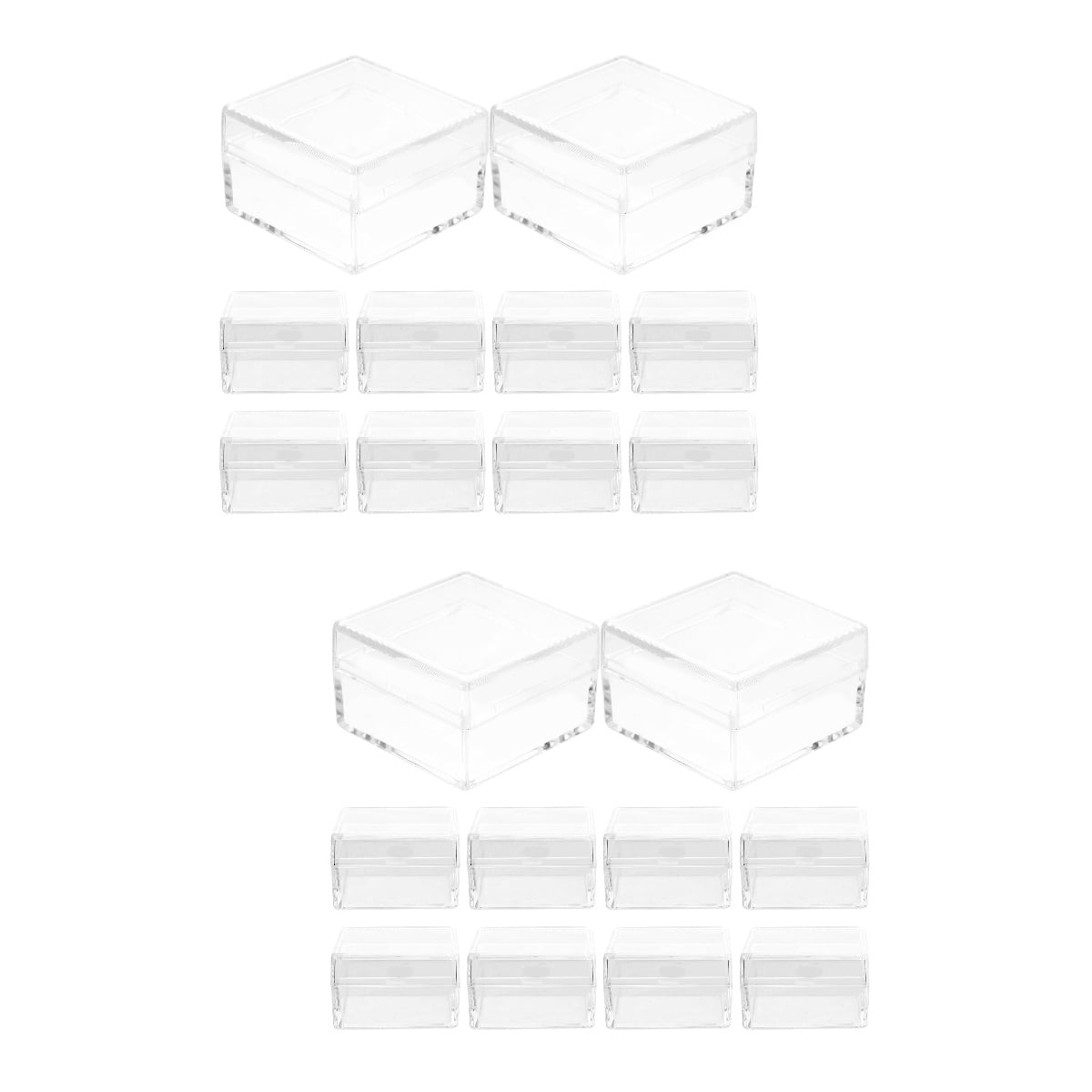 HOMEMAXS 20 pcs Clear Specimen Display Box Specimen Containers Plastic ...