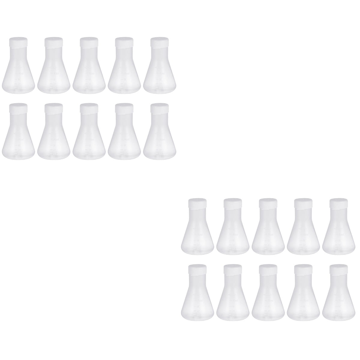 HOMEMAXS 20 pcs Erlenmeyer Flasks Practical Plastic Flask Laboratory ...