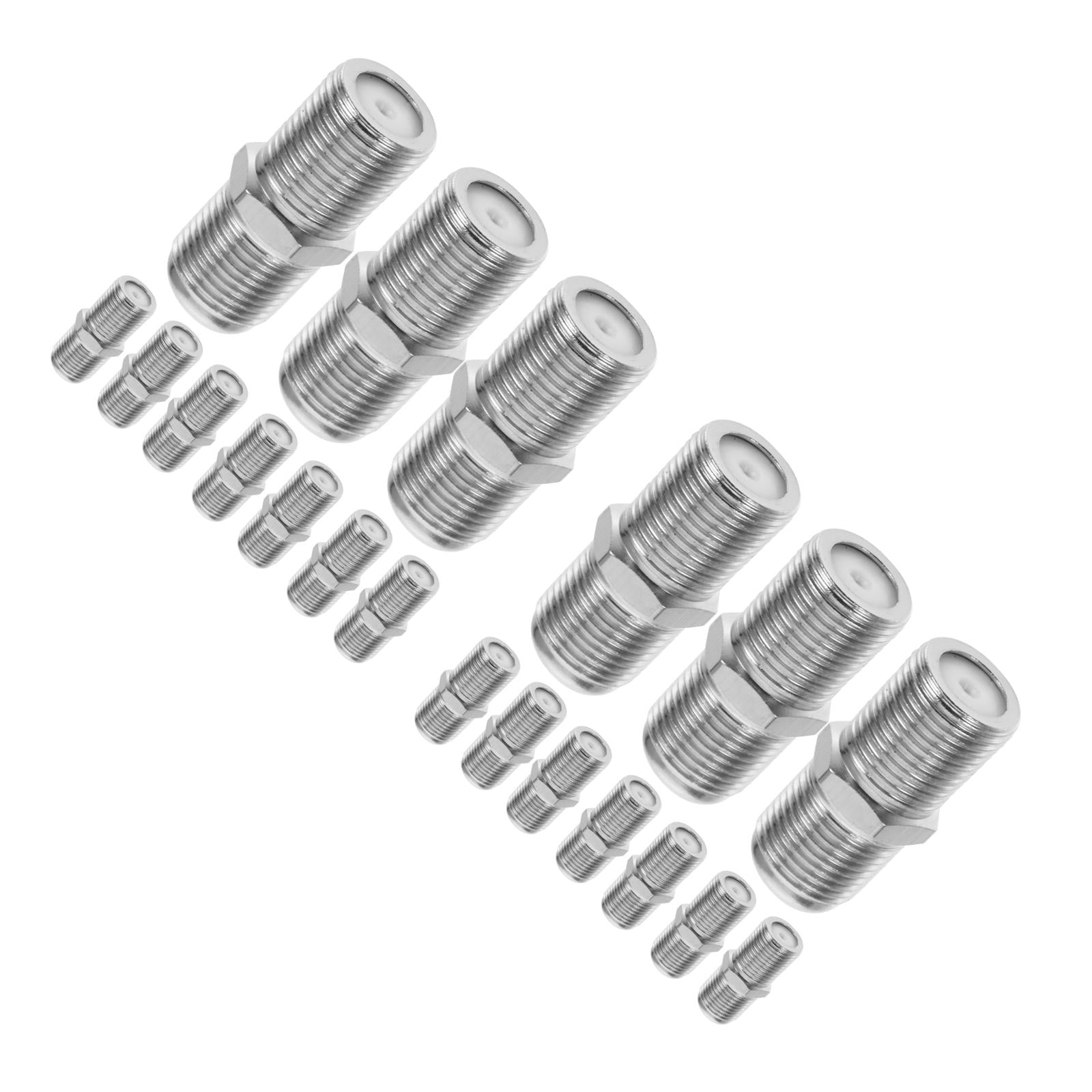 HOMEMAXS 20 pcs F-Type Thread Coaxial Cable Adapters Female to Female ...