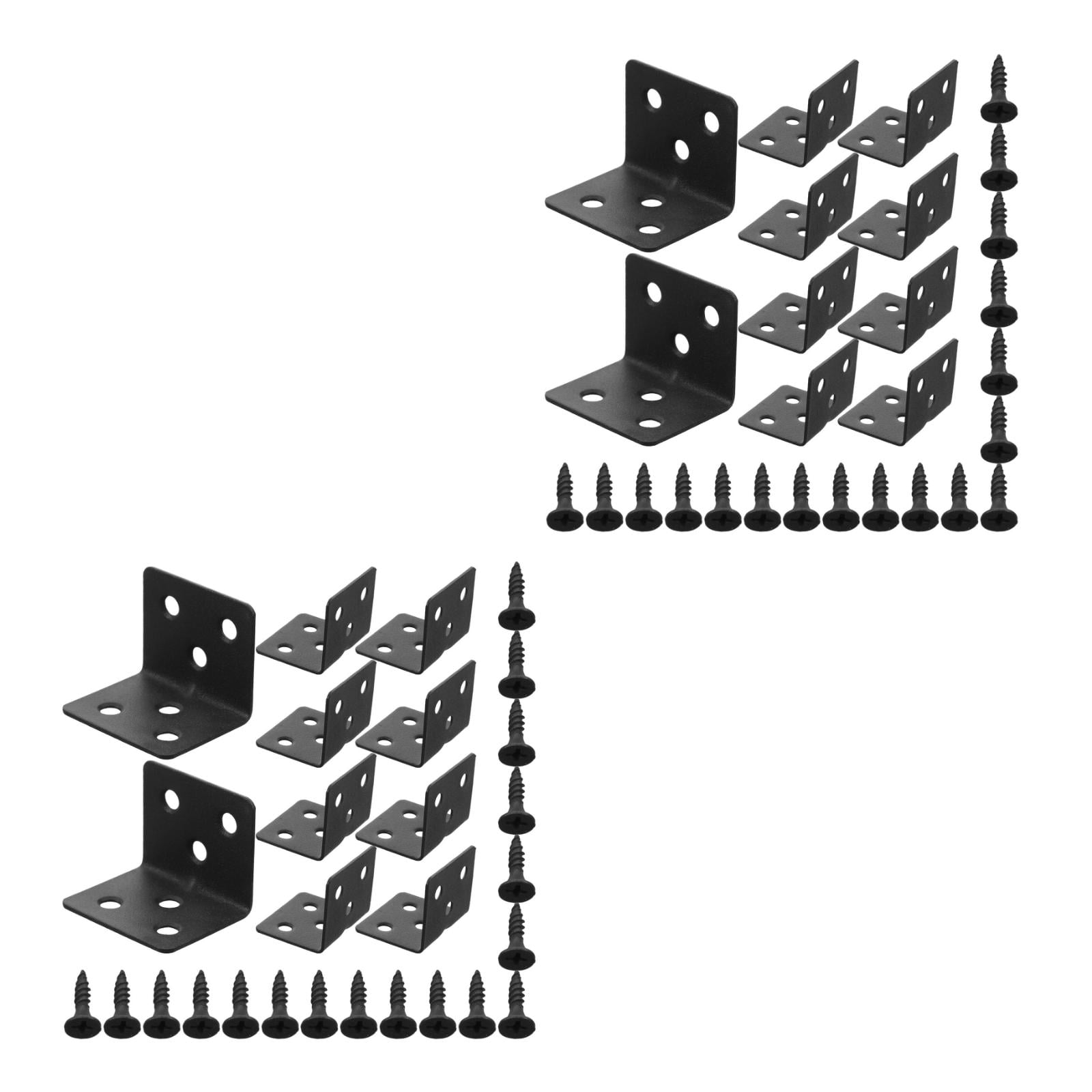 HOMEMAXS 20 pcs Heavy Duty L Shaped Brackets For Wood Furniture Metal ...