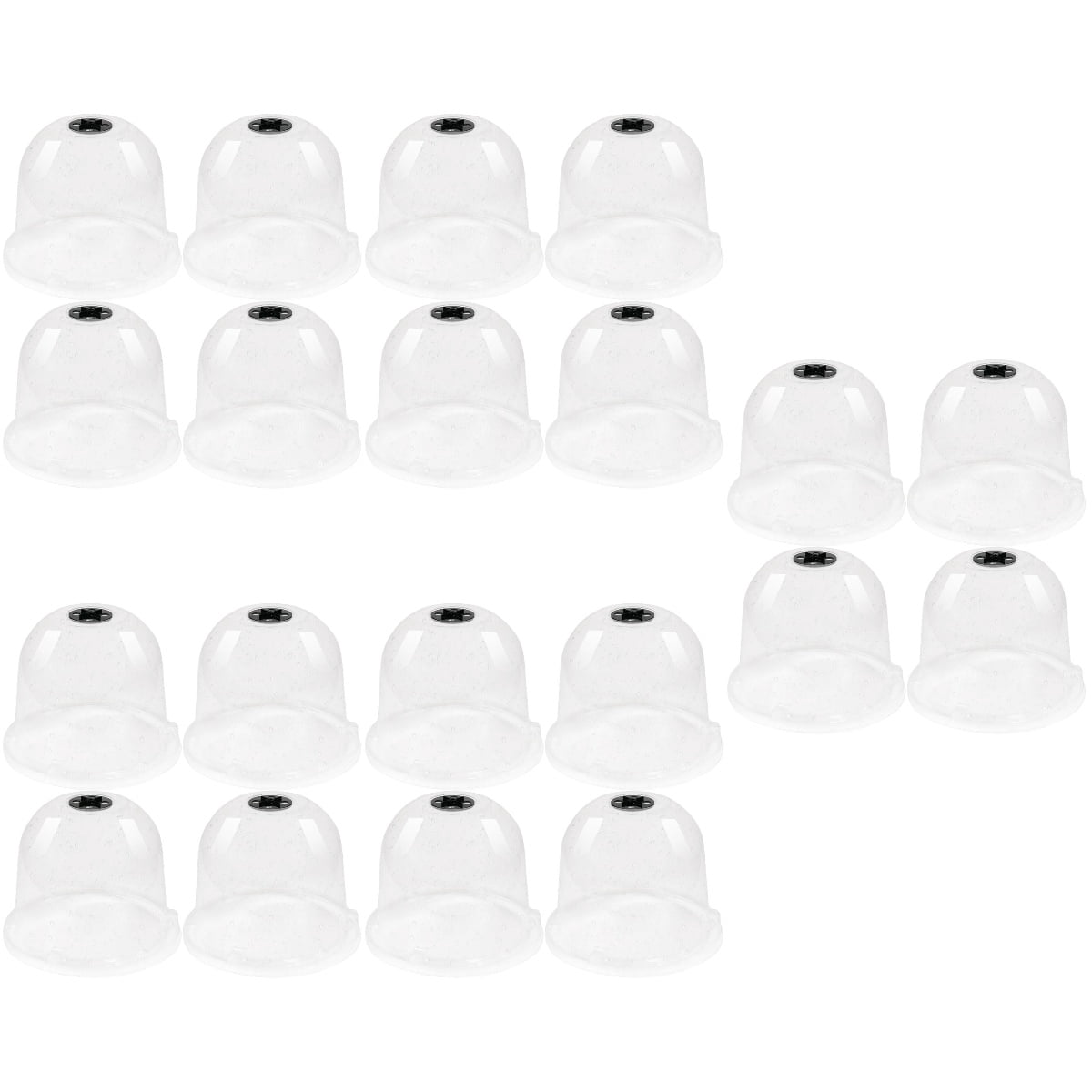 HOMEMAXS 20 pcs Humidity Dome Plant Protective Cover Transparent Garden ...