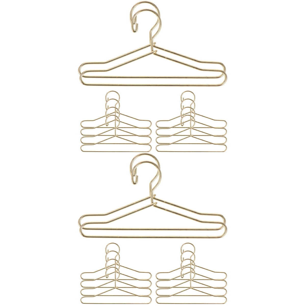 HOMEMAXS 20 pcs Metal Mini Clothes Hangers Mini House Clothes Support ...