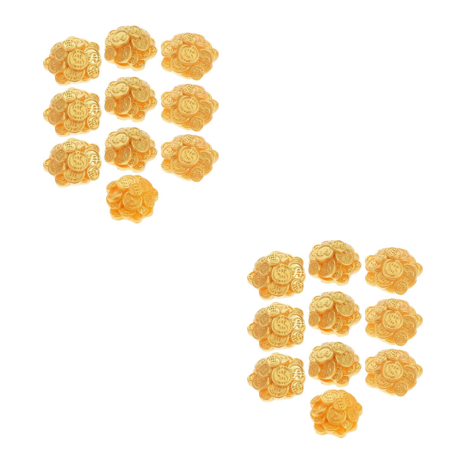 HOMEMAXS 20 pcs Miniature Coin Pile Miniature Resin Coin Models Tiny ...