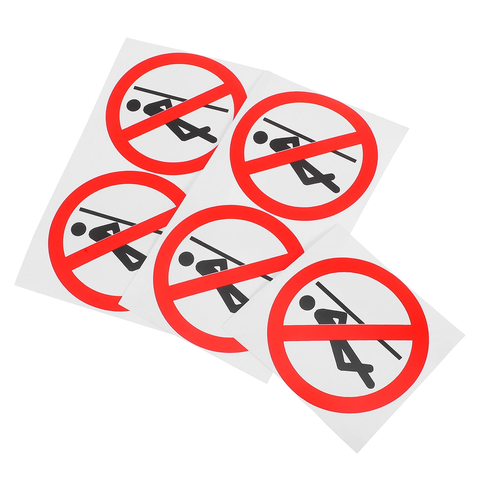 HOMEMAXS 20 pcs No Leaning Sign Stickers Self Adhesive Peel and Stick ...