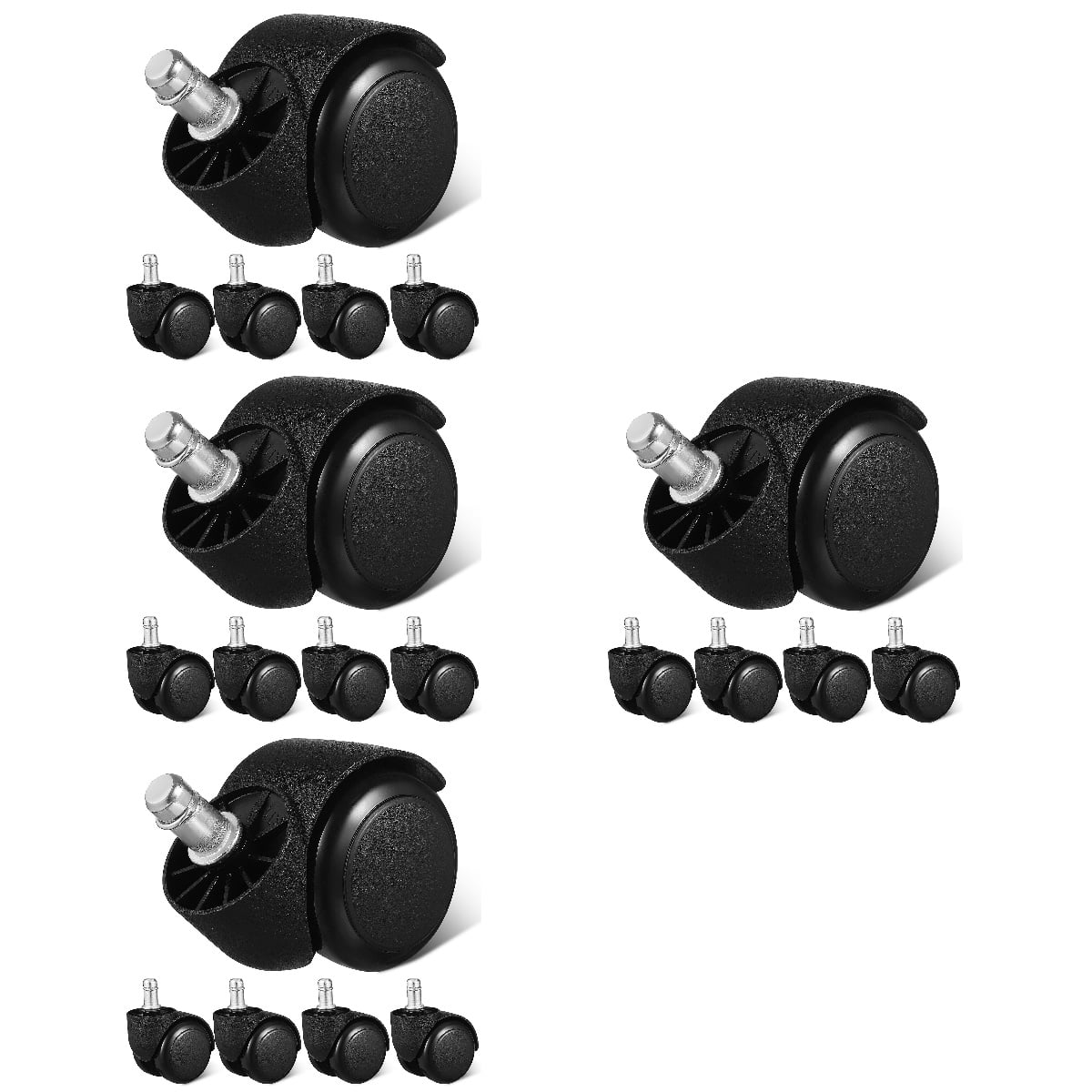 HOMEMAXS 20 pcs Office Chair Wheels Heavy Duty Chair Caster Wheels Replacement Universal Size ...