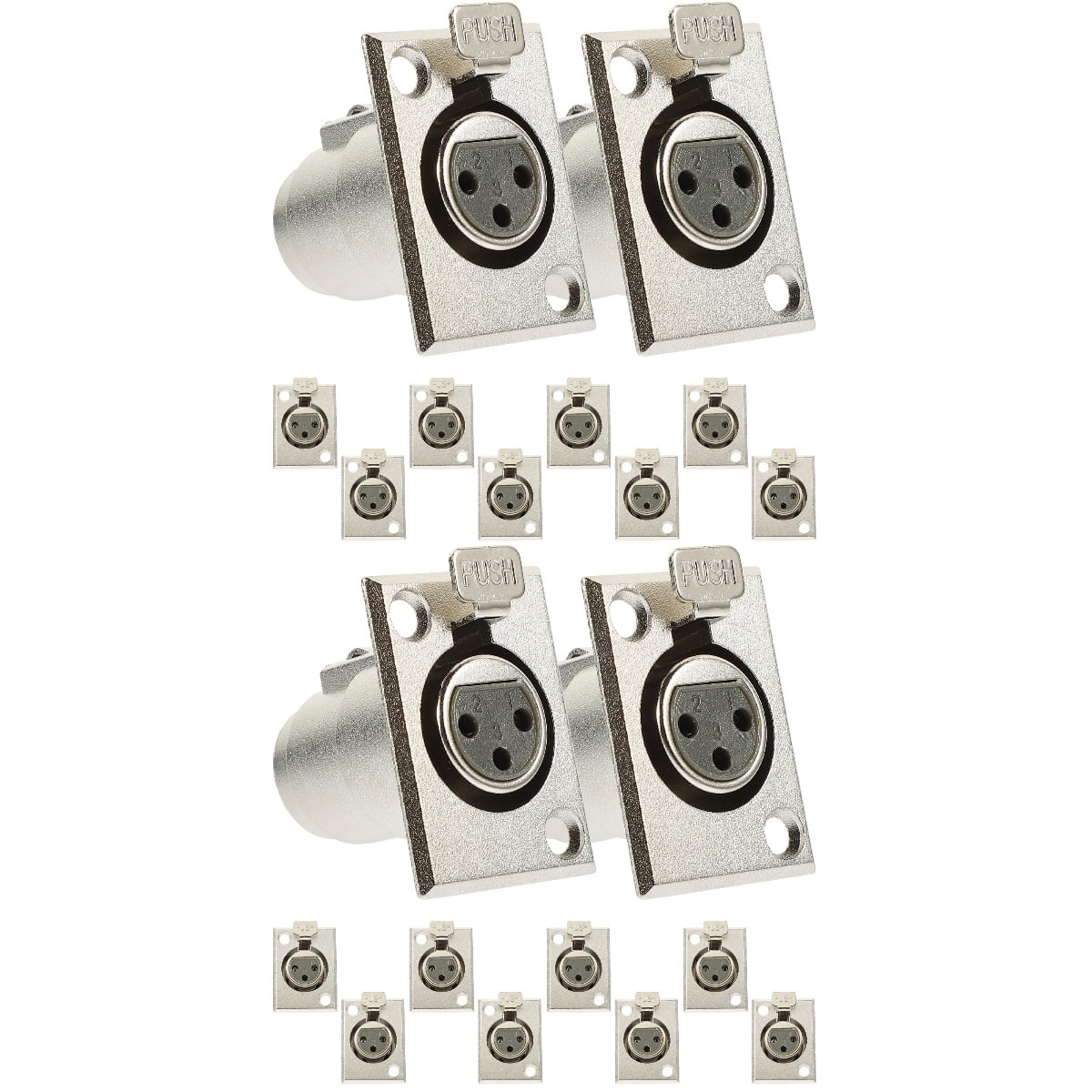 HOMEMAXS 20 pcs Professional 3 Pin Female Socket Metal Panel Chassis ...