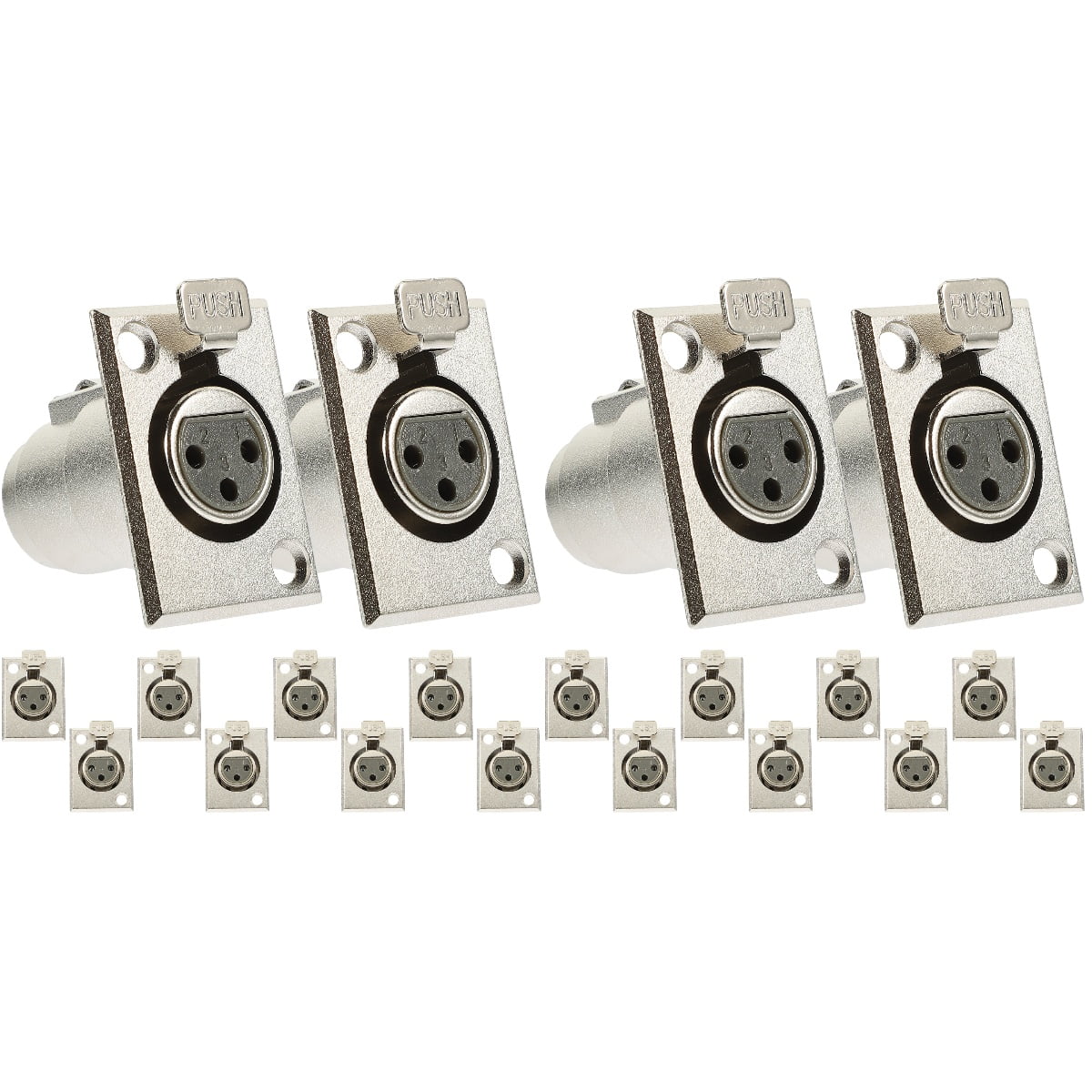 HOMEMAXS 20 pcs Professional 3 Pin Female Socket Metal Panel Chassis ...