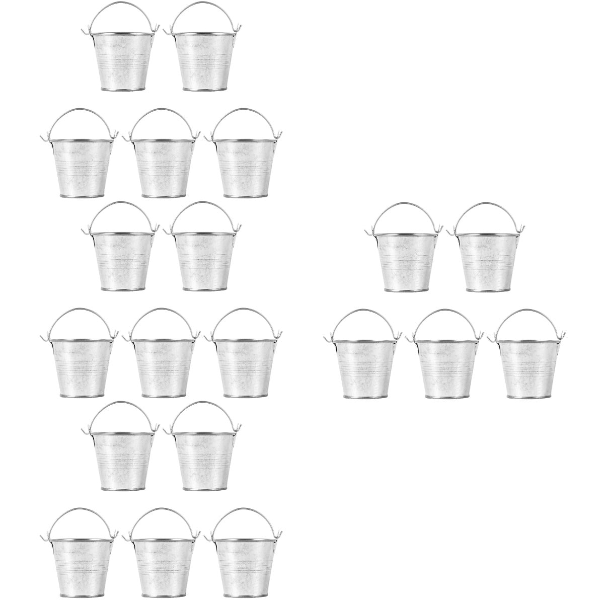 HOMEMAXS 20 pcs Simple Style Iron Buckets Retro Flowerpots Succulent ...