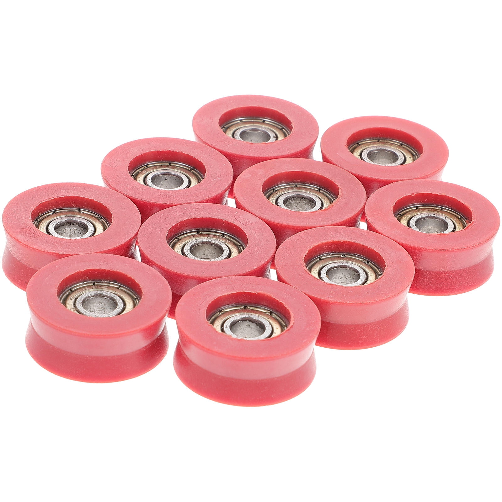 HOMEMAXS 20 pcs U Type Groove Pulleys Nylon Guide Pulley Rollers Groove ...
