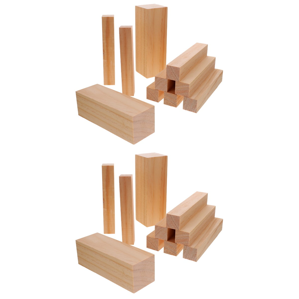 HOMEMAXS 20 pcs Unfinished Wood Carving Blocks Rectangular Wood Blocks ...