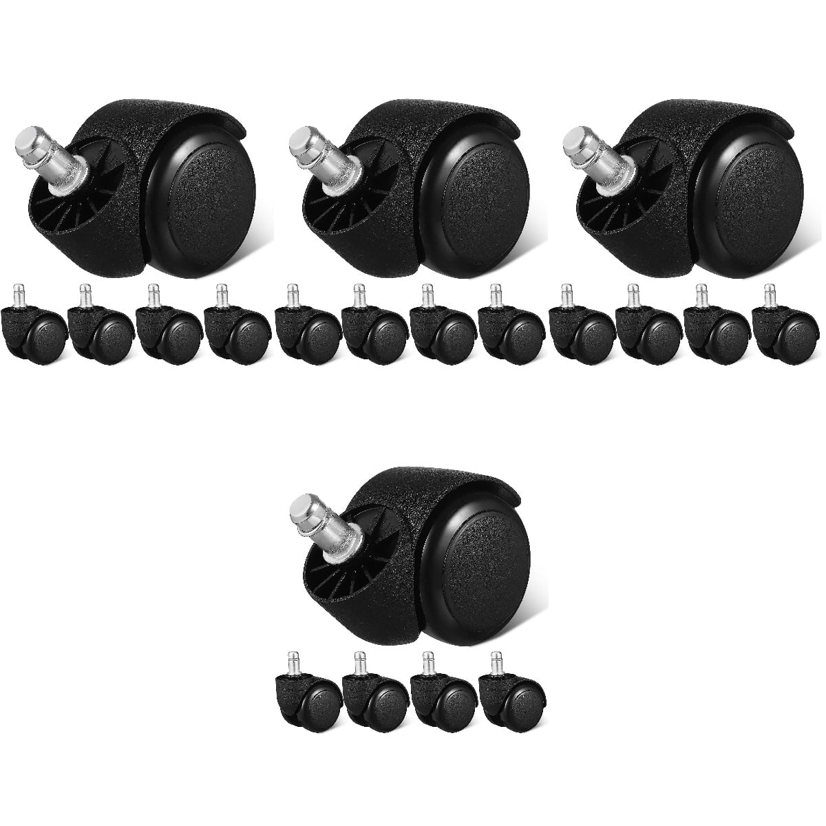 HOMEMAXS 20 pcs Universal Wheels Replacement Smooth Rolling Computer ...