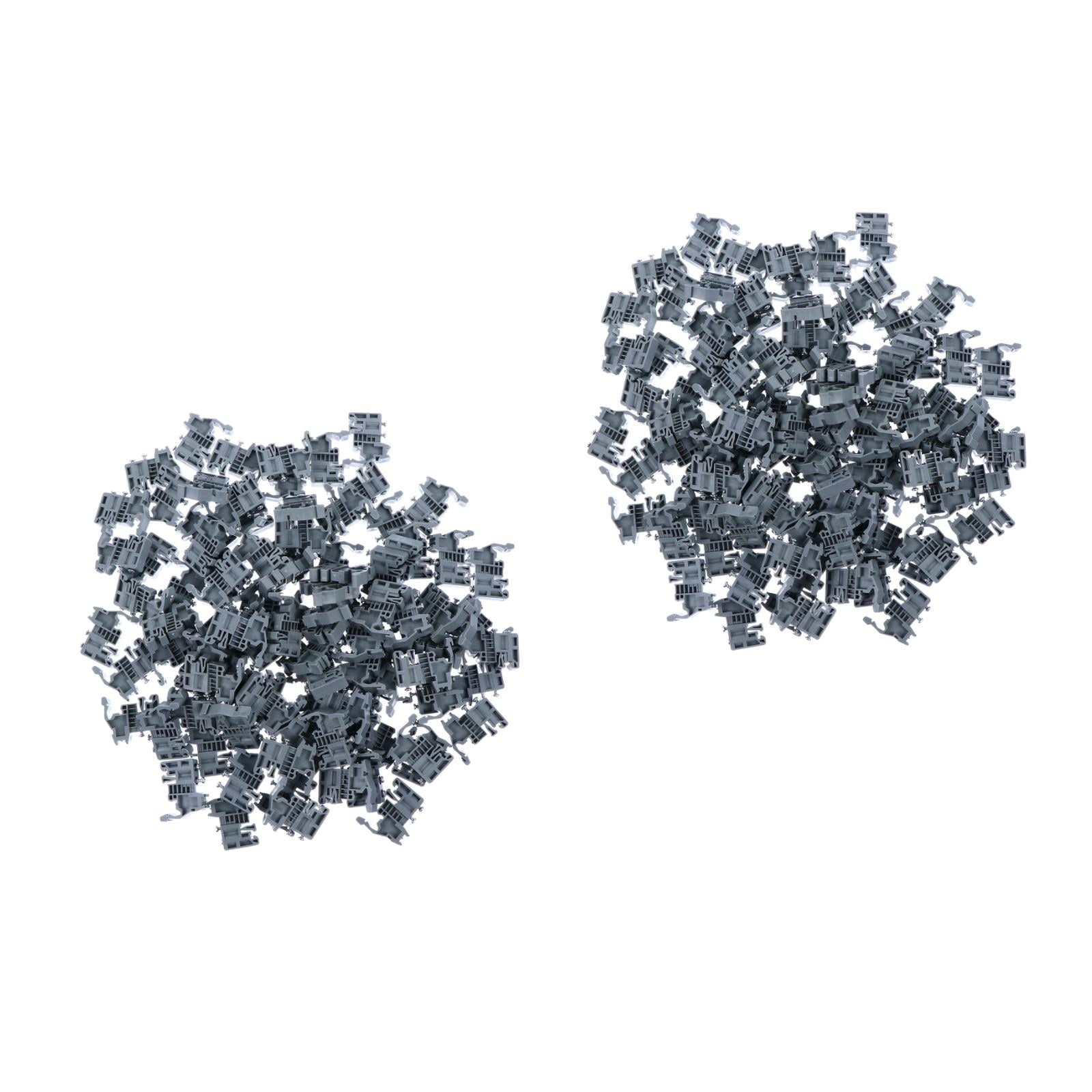 HOMEMAXS 200 PCS DIN Terminal Block Stopper Screw Fixed Terminal Block ...