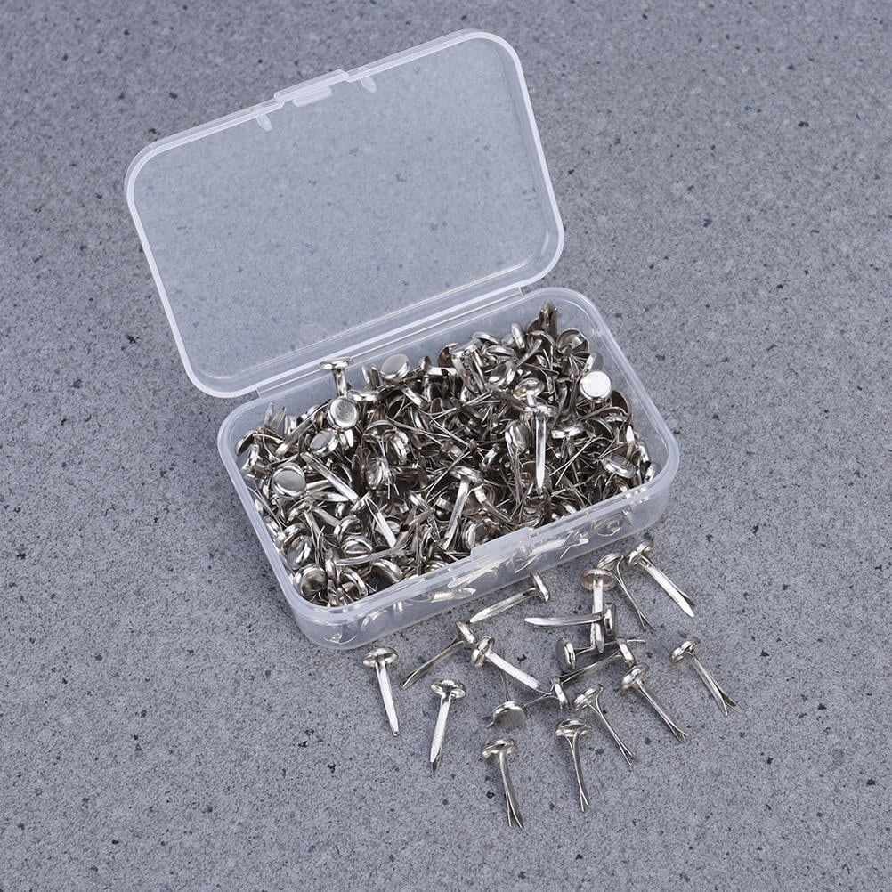 200 Pcs Electroplating Two-leg Nails Pins Keyhole Fastener Paper ...