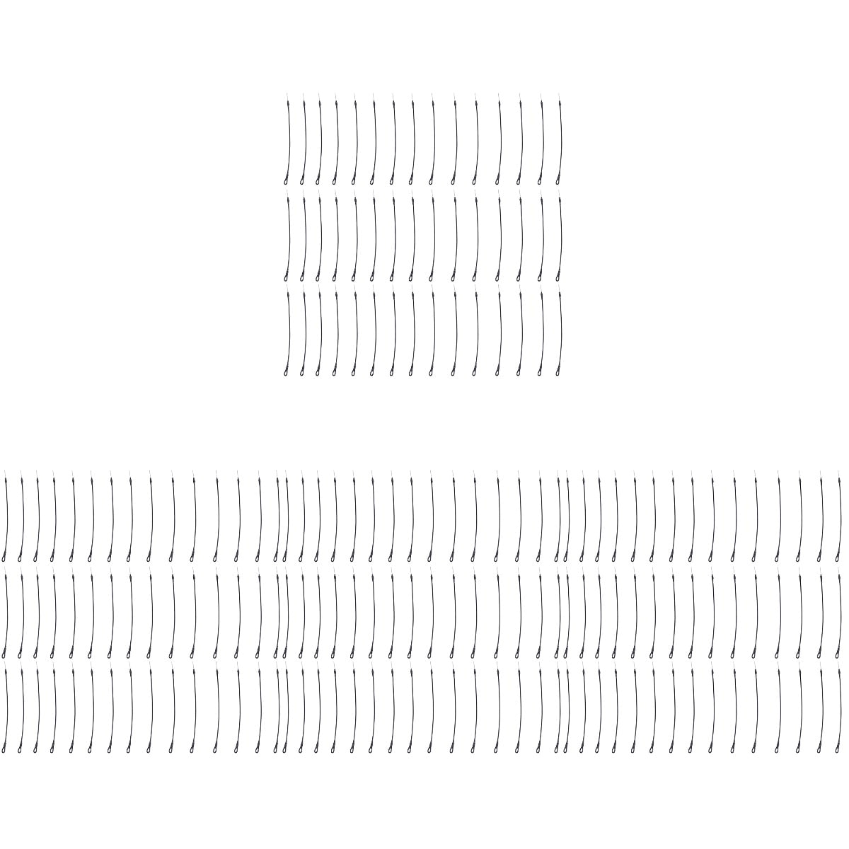 HOMEMAXS 200 pcs Security Lanyard Wire Loop To Pin Hanging Clothes ...