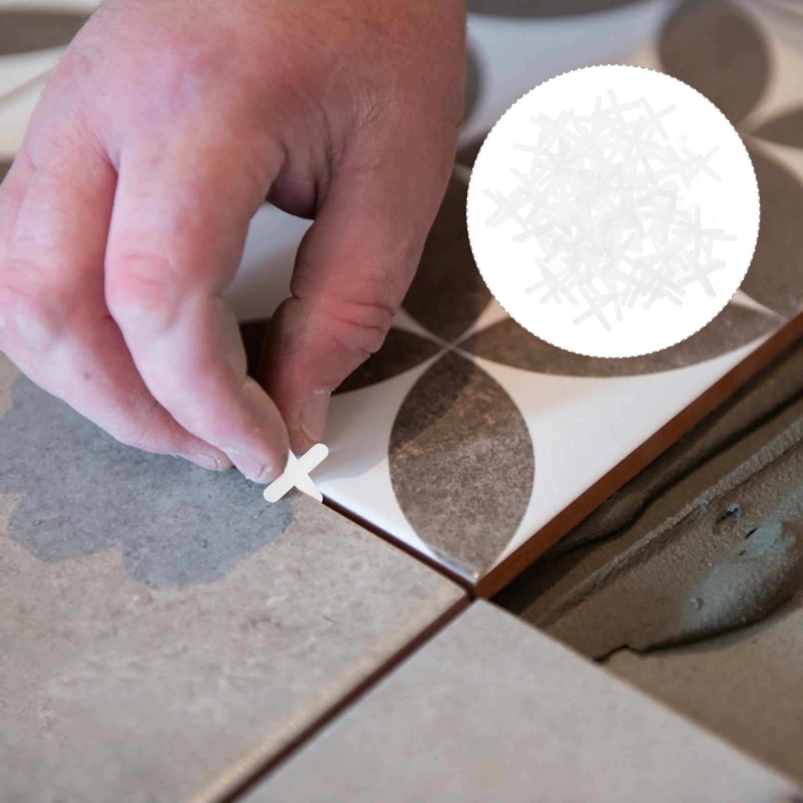 HOMEMAXS 2000 Pcs Cross Seam Card Tool Tiling Tile Spacers Levelers ...