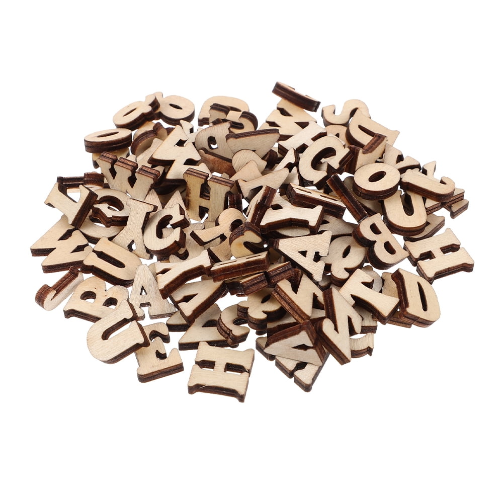 HOMEMAXS 200Pcs DIY Wooden Letters Unfinished Wood Alphabet Cutouts ...