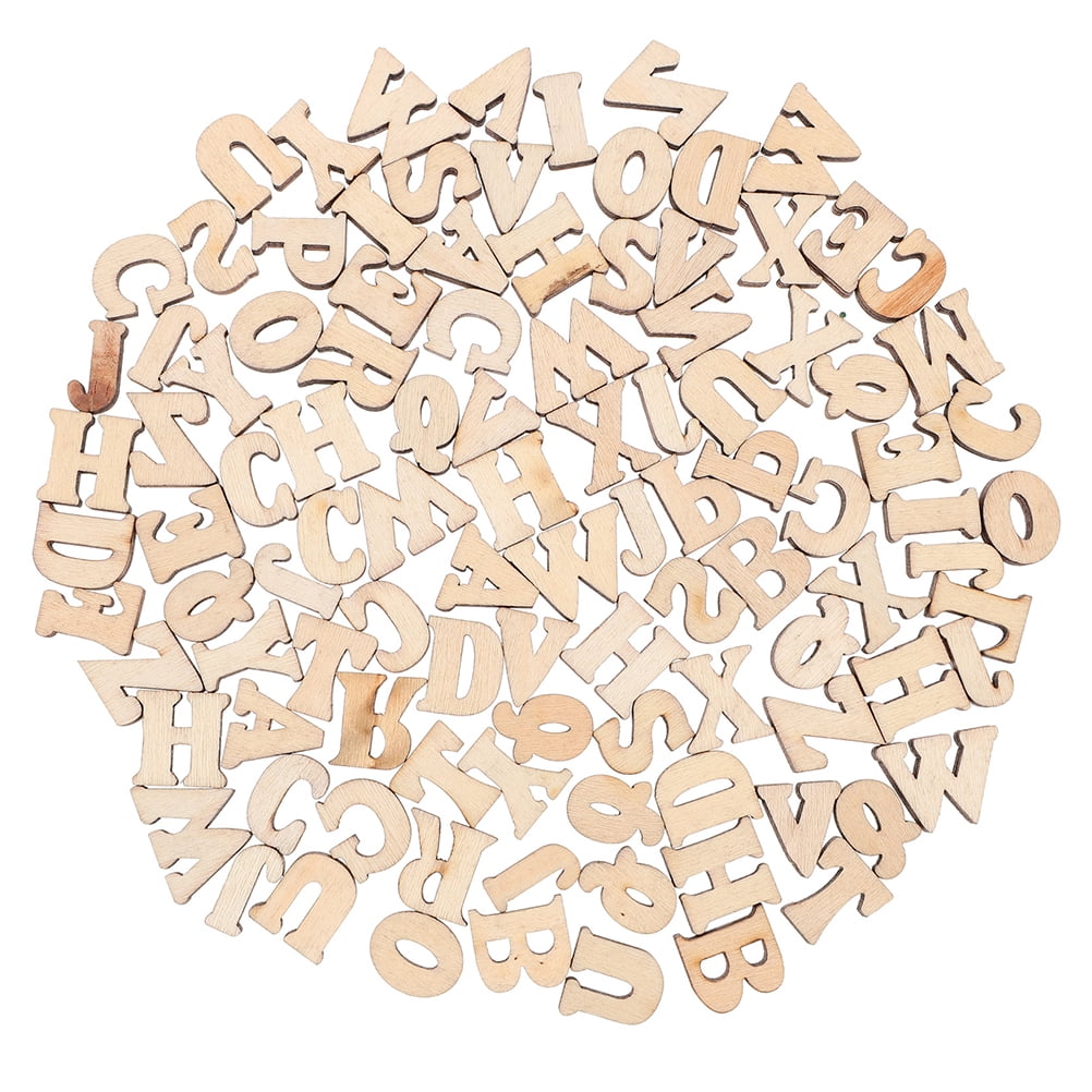 HOMEMAXS 200Pcs Wood Letters Decorations Wooden Wall Alphabet Letters ...