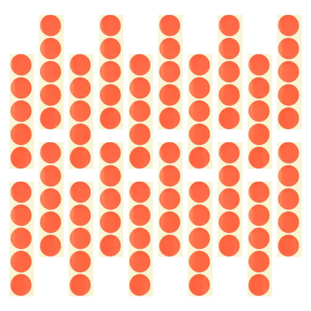 HOMEMAXS 200pcs Round Red Metallic Seals With Serrated Edge For Package ...