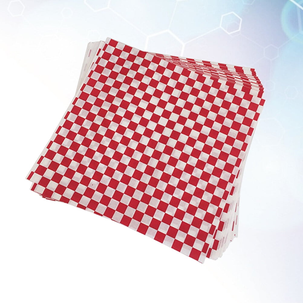 200pcs Sheets Checkered Wrapping Papers Chips Food Wrapping Papers ...