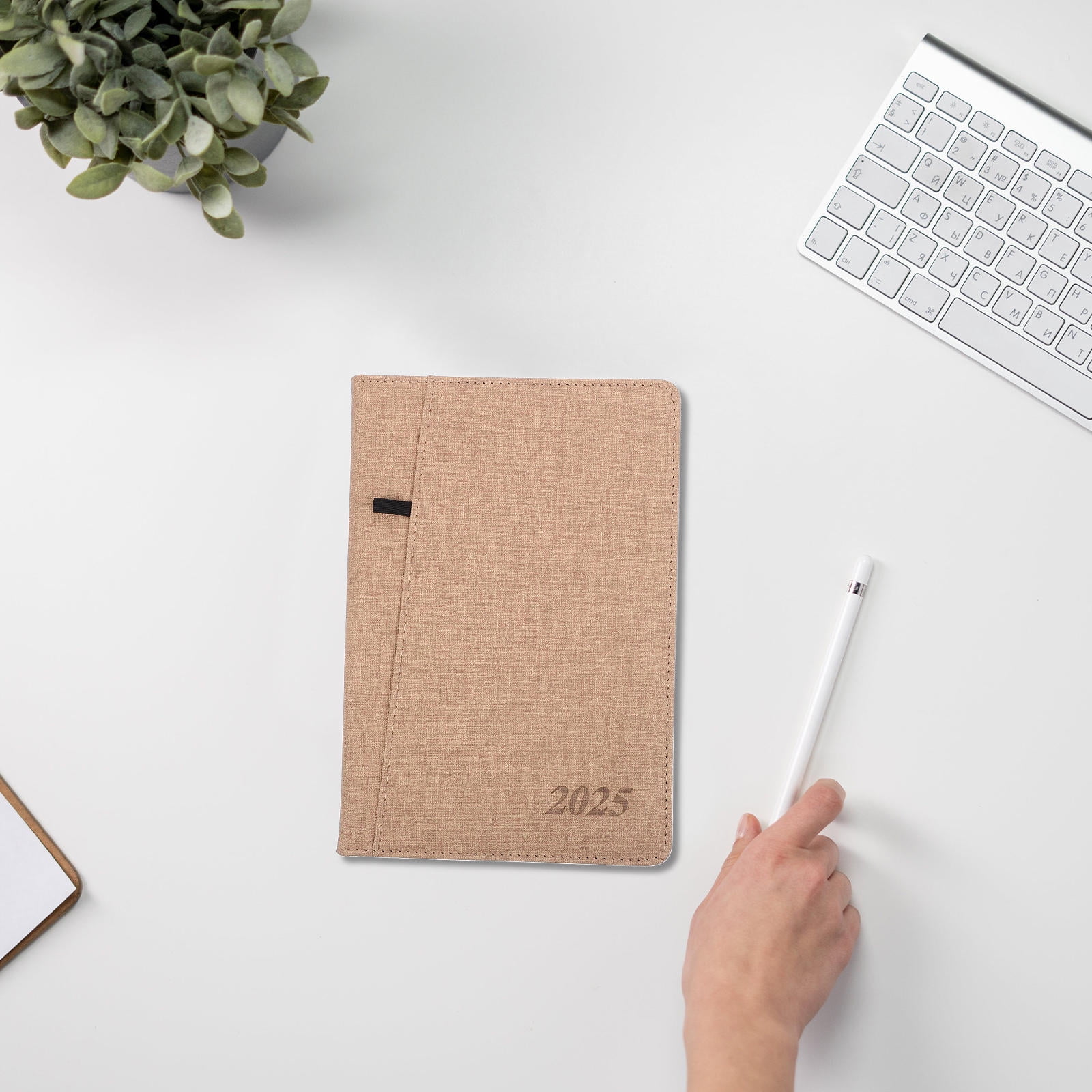 HOMEMAXS 2025 Schedule Notepad Daily Notebook Plan Notebooks Work Beige ...