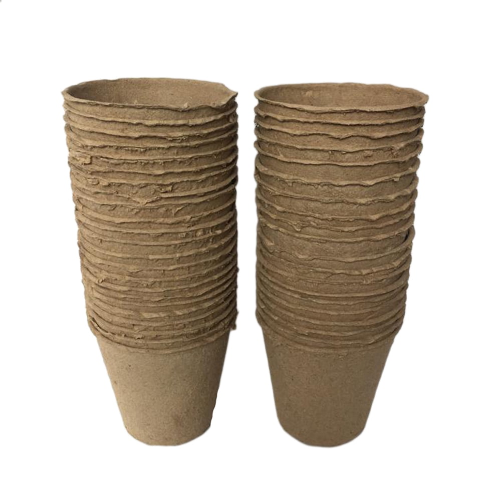 HOMEMAXS 20PC Paper Pulp Nursery Pots Nursery Cup Breathable Self ...