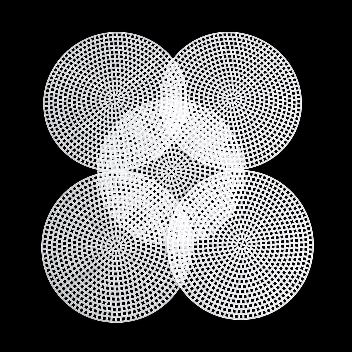 HOMEMAXS 20PCS DIY Round Cross Stitch Plastic Grid Plate 3D Embroidery ...