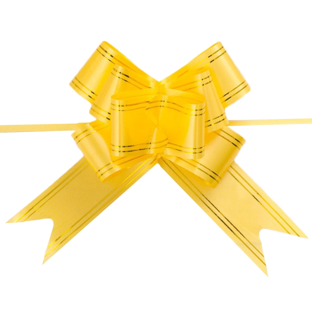 HOMEMAXS 20PCS Golden Side Design Pull Bows Gift Knot Ribbons String ...
