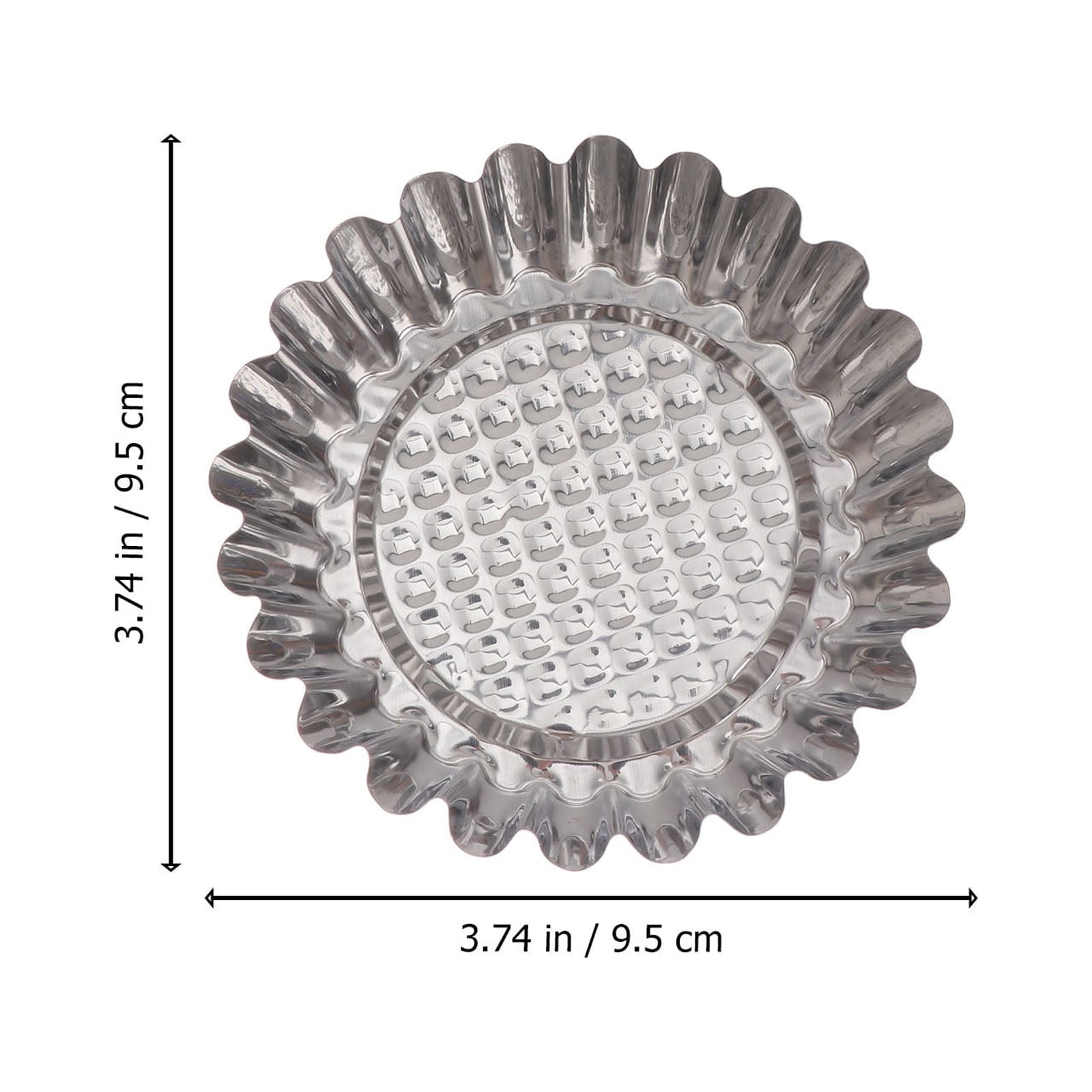 HOMEMAXS 20PCS Stainless Steel Egg Tart Mold Round Shape Fluted Design ...