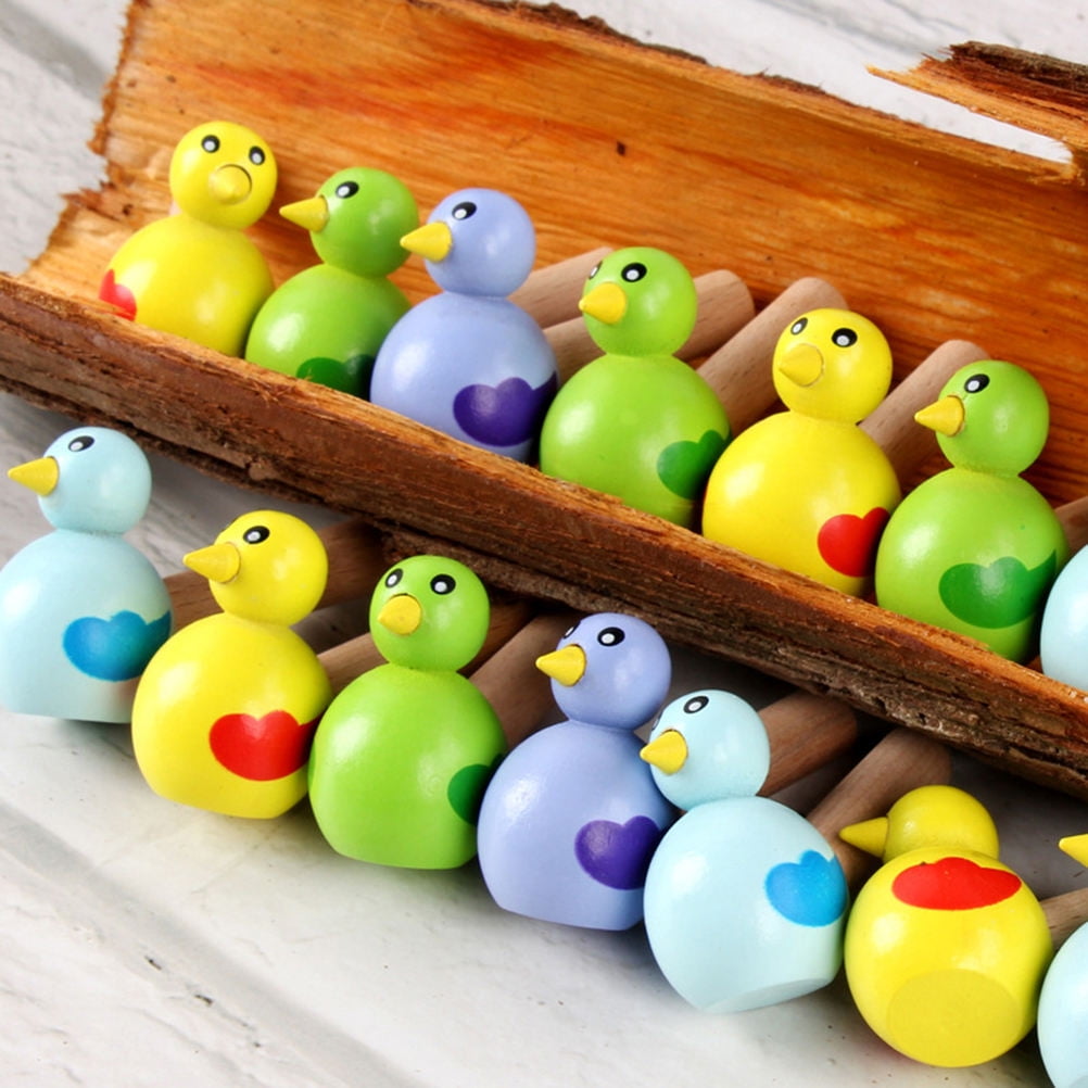 20Pcs Cartoon Bird Shaped Whistles Wooden Educational Toys for Young ...