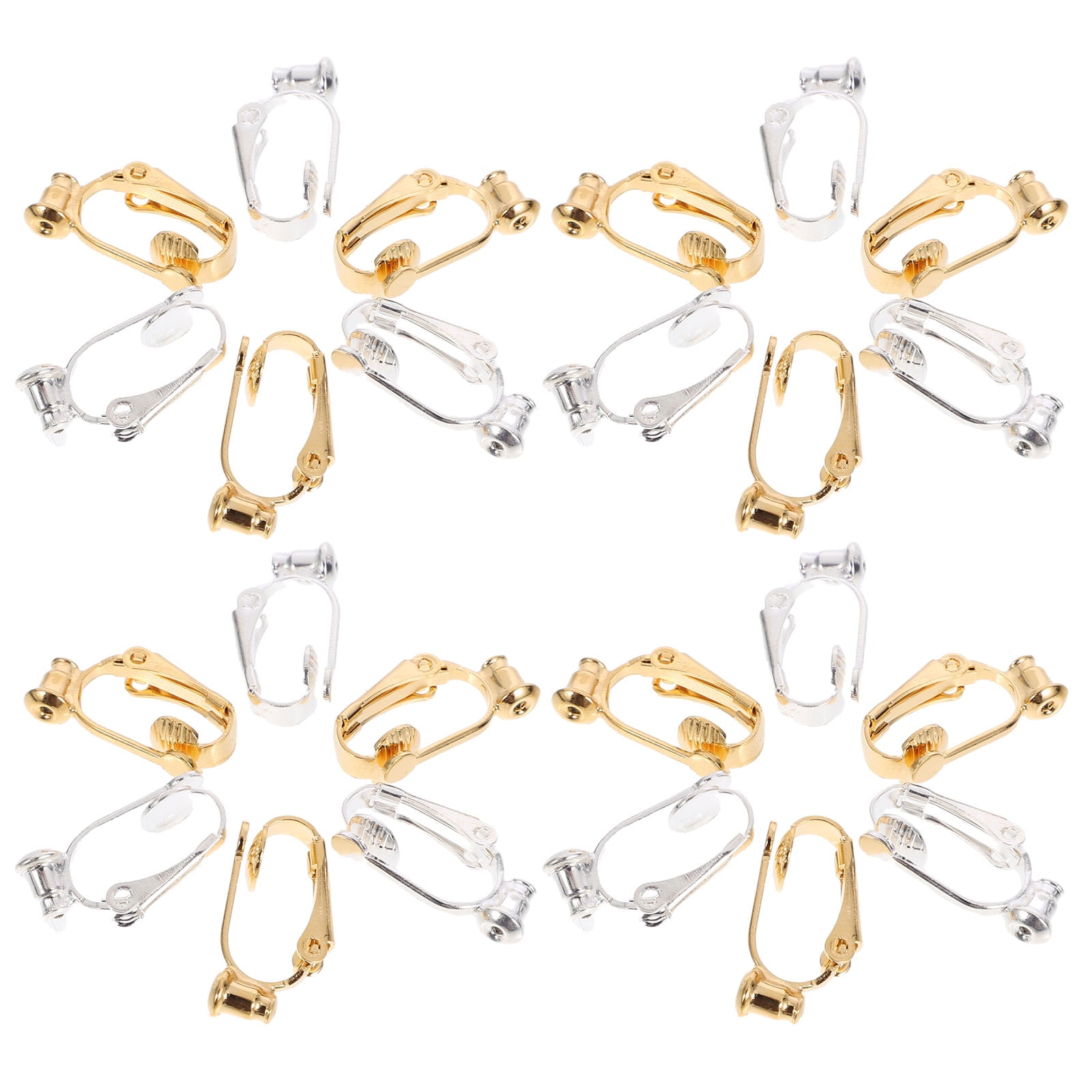 HOMEMAXS 20Pcs Clip On Earring Converter for DIY Enthusiasts Column ...