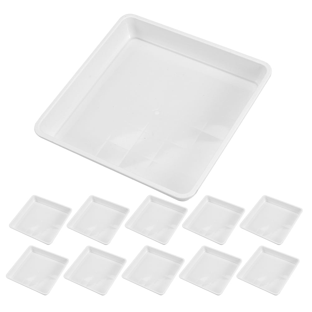 HOMEMAXS 20Pcs Pot Saucer Square Shape Potted Plants Tray Plastic Plant ...