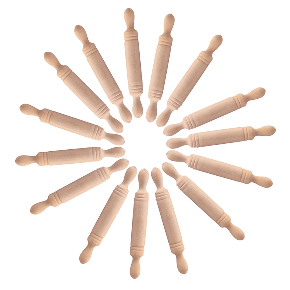 TABLZONE Beige Mini Rolling Pin 20Set 1.97X0.28X0.28in Wooden - Walmart.com