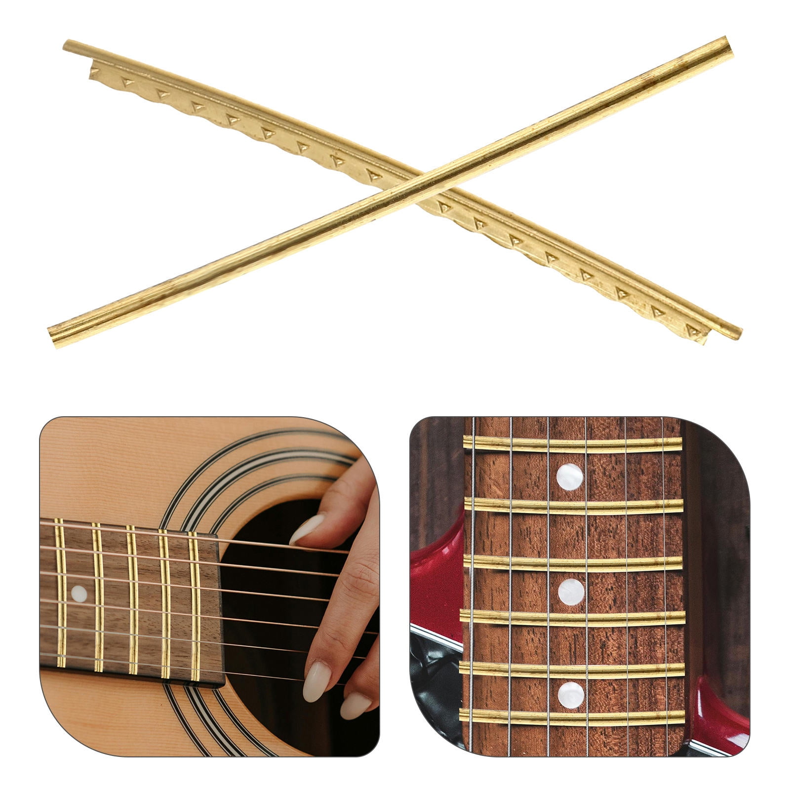 HOMEMAXS 20pcs Classical Guitar Fret Wire Electric Guitar White Copper ...